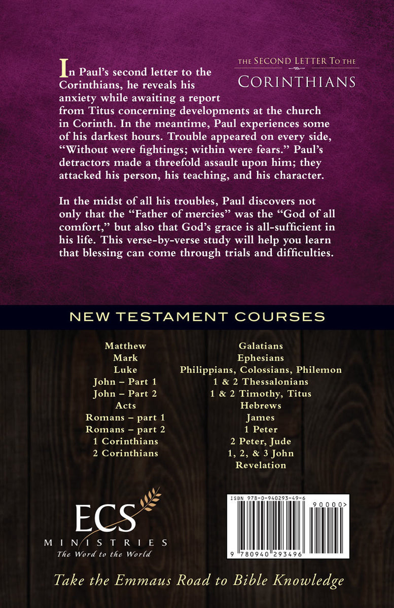 2nd Corinthians, The Second Letter to the Corinthians – Emmaus Worldwide