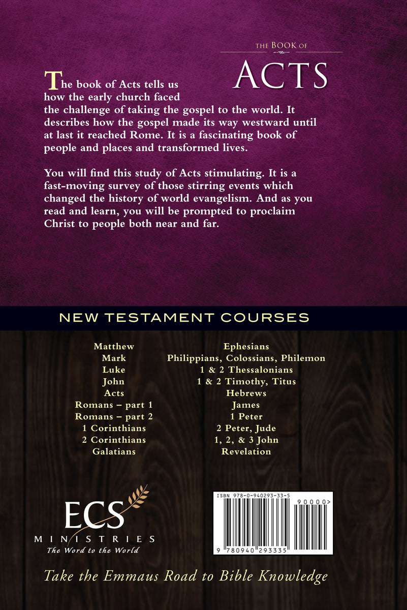 Acts, The Book of – Emmaus Worldwide